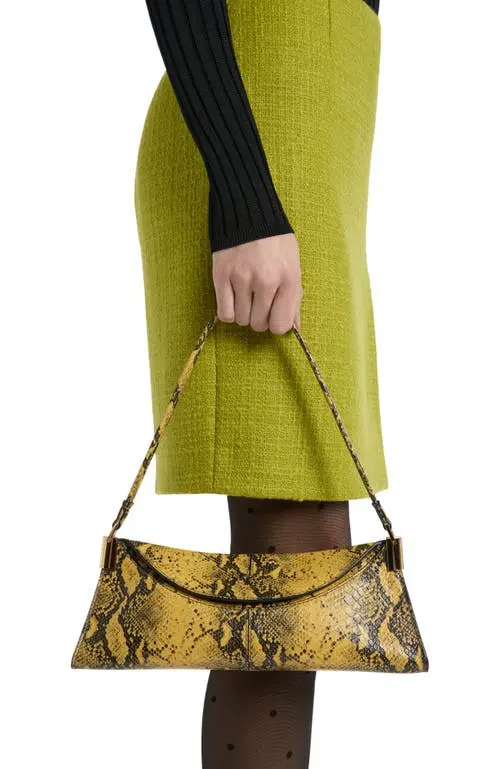 Balmain 64-83 Small Bag In Python-effect Leather