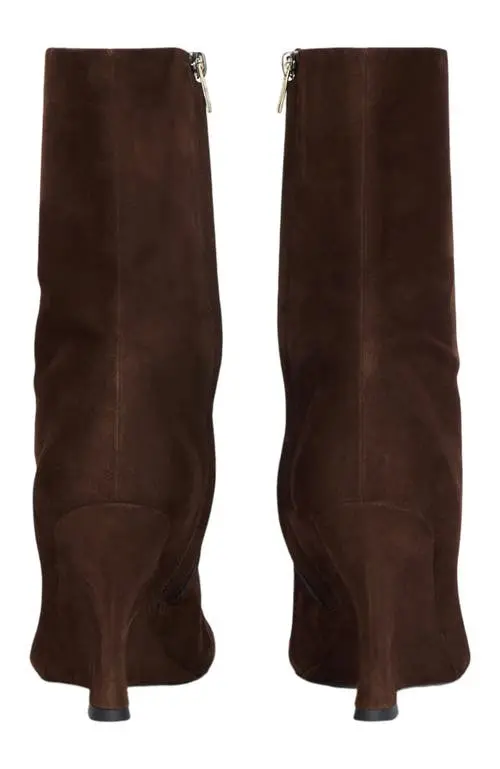 Balmain Wedge Ankle Boots In Suede