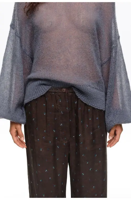 Bimba Y Lola Mohair Boat-neck Oversize Sweater