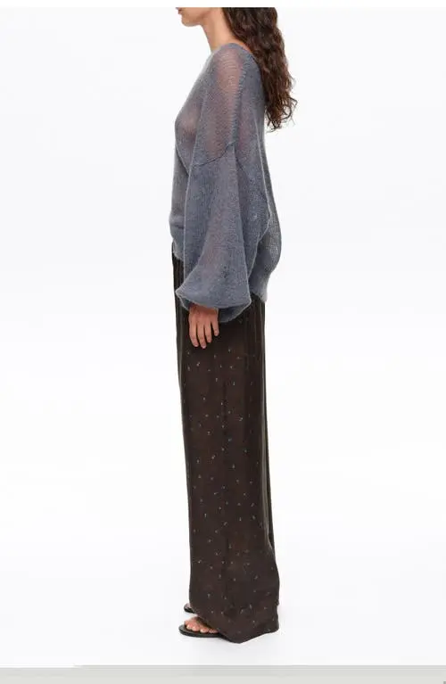 Bimba Y Lola Mohair Boat-neck Oversize Sweater