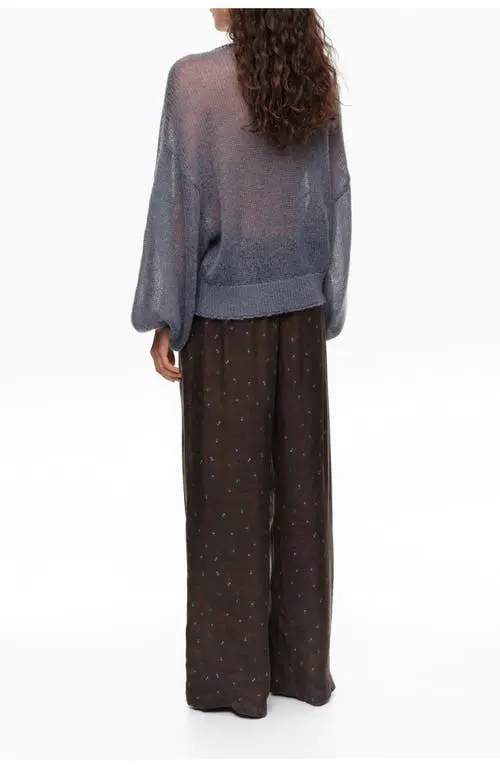 Bimba Y Lola Mohair Boat-neck Oversize Sweater