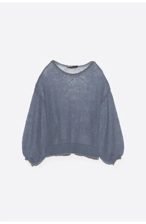 Bimba Y Lola Mohair Boat-neck Oversize Sweater