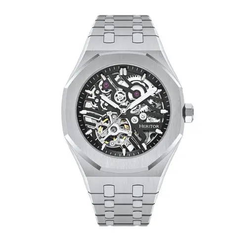 HERITOR AUTOMATIC Stainless Steel Automatic Watch - Black