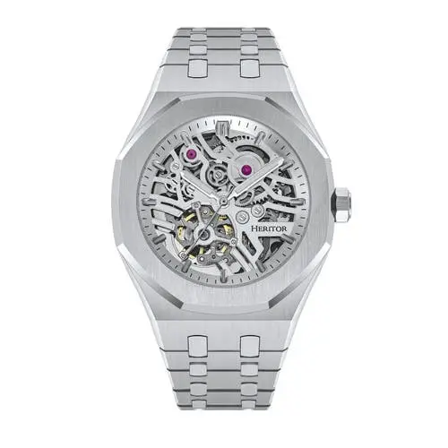 HERITOR AUTOMATIC Augustine Japan Automatic Luxury Watch - Silver