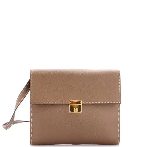 Hermès Clic Wallet On Strap Epsom 16 - Grey