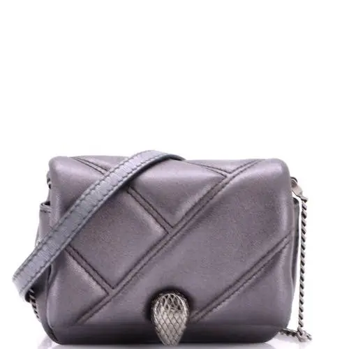 BVLGARI Serpenti Cabochon Shoulder Bag Diagonal Quilted Leather Micro