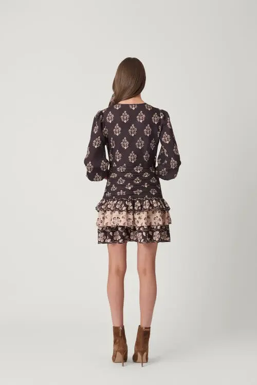 Shoshanna Canal Border Janelle" Mini Dress