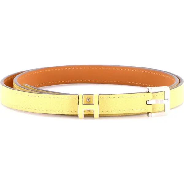 Hermès Pop H Belt Leather Thin - Yellow