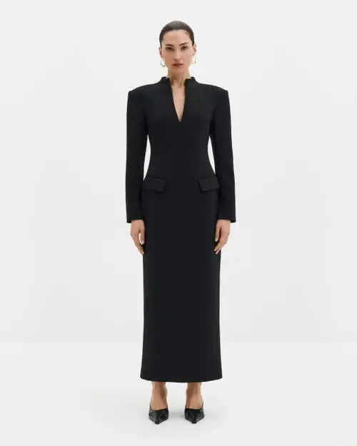MALINA Vanesa Deep V-neck Maxi Dress
