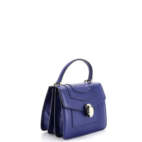 BVLGARI Serpenti Forever Top Handle Bag Leather Small