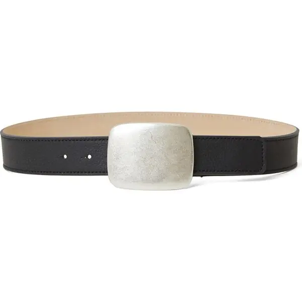 B-low The Belt Leighton Leather Belt - Black Silver