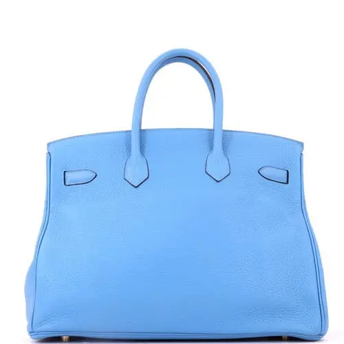 Hermès Birkin Handbag Clemence With Gold Hardware 35