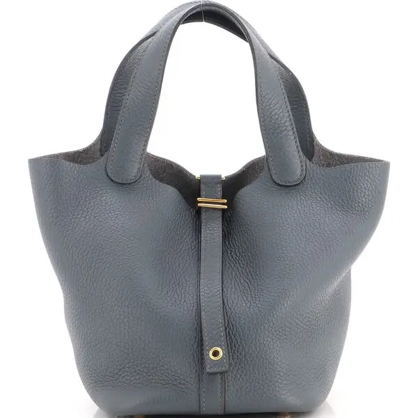 Hermès Picotin Lock Bag Clemence Pm - Blue