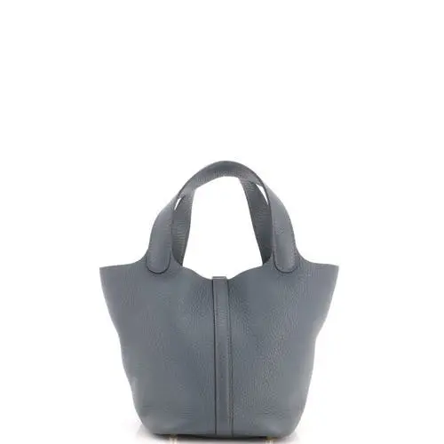 Hermès Picotin Lock Bag Clemence Pm - Blue