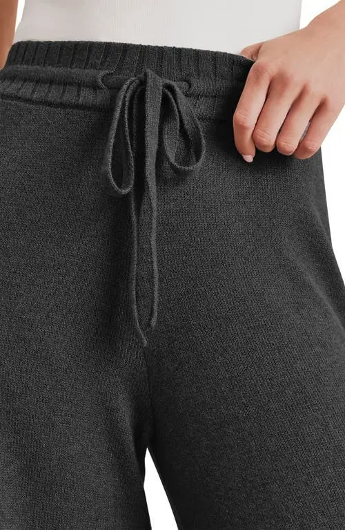 Splendid Haven Tie Waist Sweater Pants - Black