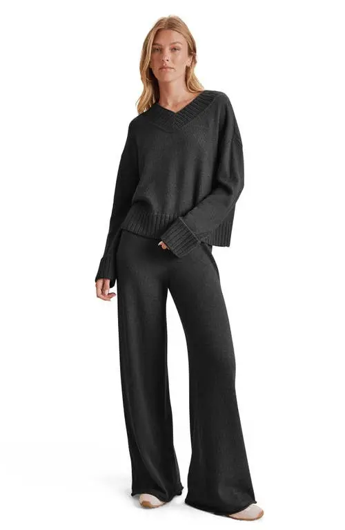 Splendid Haven Tie Waist Sweater Pants - Black