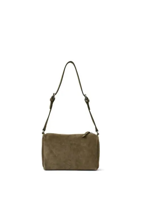 Aquatalia Rita Shoulder Bag - Olive Suede