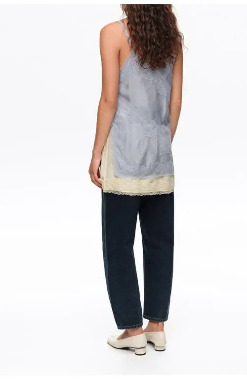 Bimba Y Lola Lace Trim Slip Top