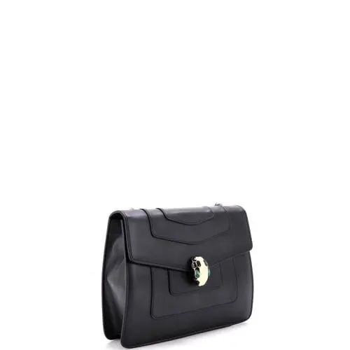BVLGARI Serpenti Forever Square Shoulder Bag Leather Medium