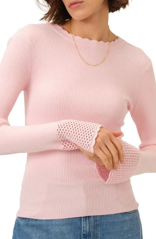 NOBODY'S CHILD Open Stitch Rib Sweater