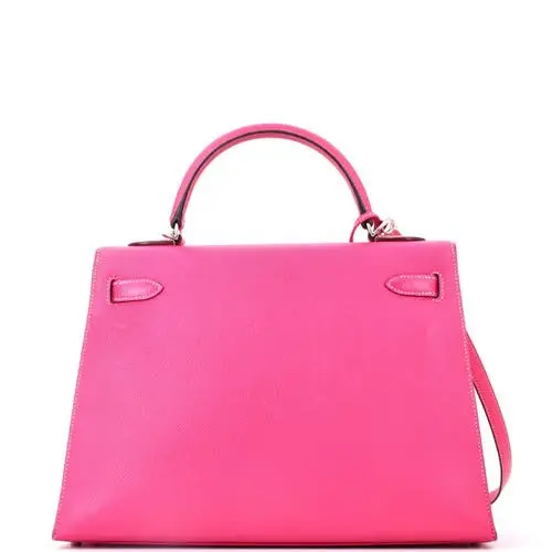 Hermès Kelly Handbag Epsom With Palladium Hardware 32 - Pink
