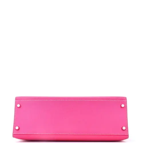 Hermès Kelly Handbag Epsom With Palladium Hardware 32 - Pink