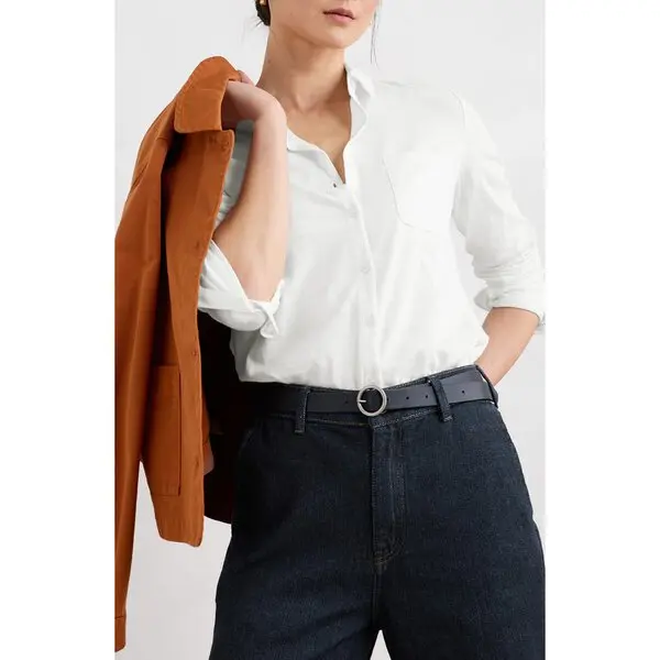 SEASALT CORNWALL Teasel Head Organic Cotton Knit Button-up Shirt - Salt