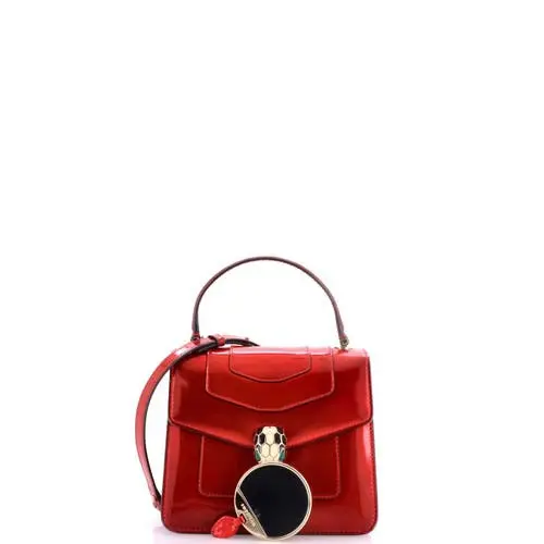 BVLGARI Serpenti Top Handle Bag Patent Small