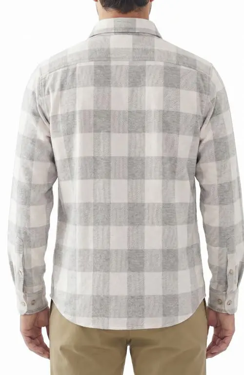 REPORT COLLECTION Check Flannel Button Up Shirt - 70 Grey