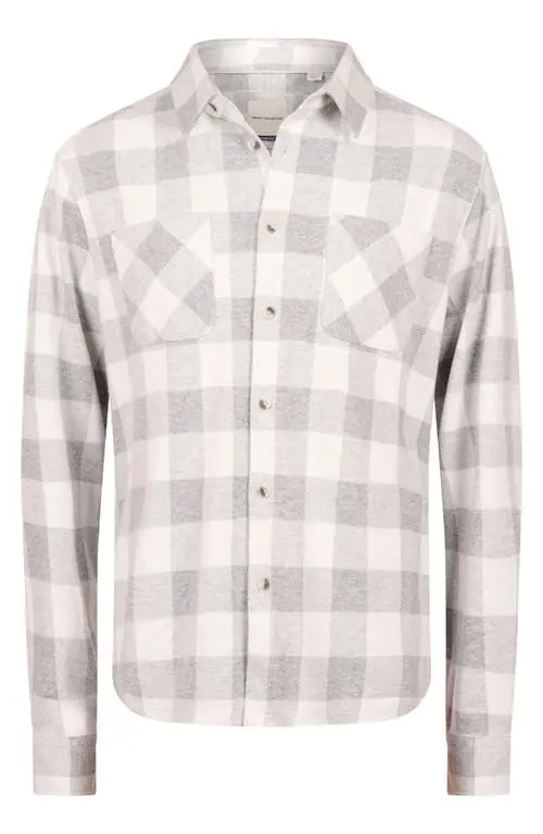 REPORT COLLECTION Check Flannel Button Up Shirt - 70 Grey