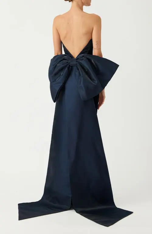 SAU LEE Tiffany Satin & Velvet Gown
