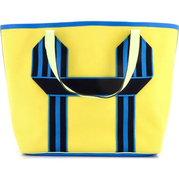 Hermès Pursangle Tote Canvas With Leather - Yellow
