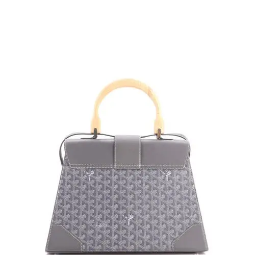 Goyard Saigon Top Handle Bag Coated Canvas With Leather Mm
