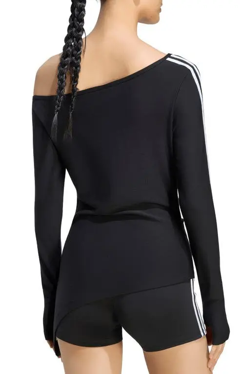 ADIDAS ORIGINALS Asymmetric One-shoulder Top - Black