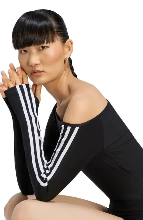 ADIDAS ORIGINALS Asymmetric One-shoulder Top - Black
