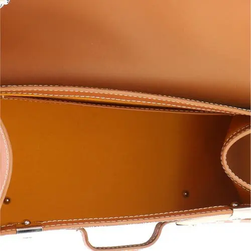 Goyard Saigon Top Handle Bag Coated Canvas With Leather Pm
