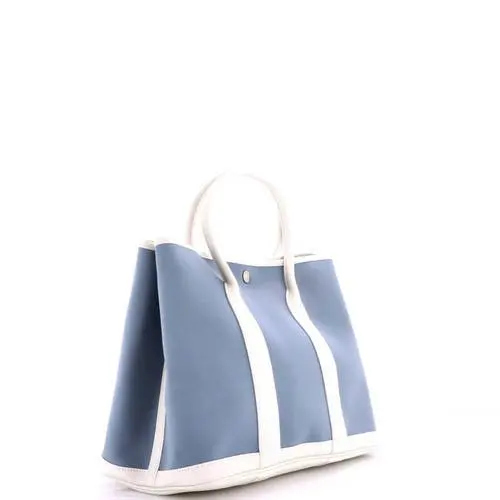 Hermès Garden Party Tote Toile And Leather 36 - Blue