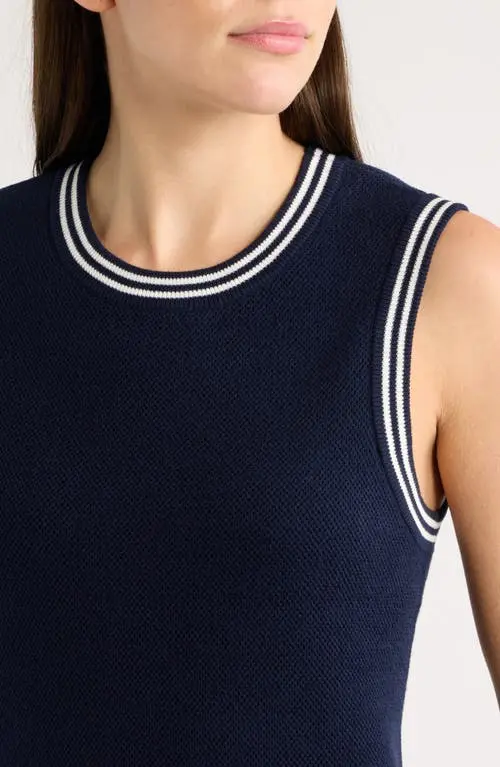 Bernardo Varsity Cotton Sweater Dress