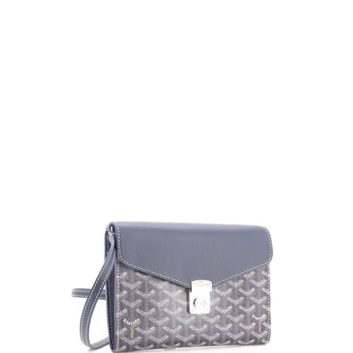 Goyard Chypre Wallet On Strap Coated Canvas With Leather