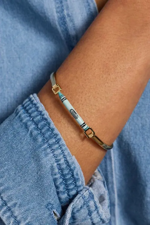 ALEX AND ANI Crayola Teacher Appreciation Crayon Tension Bangle - Gold