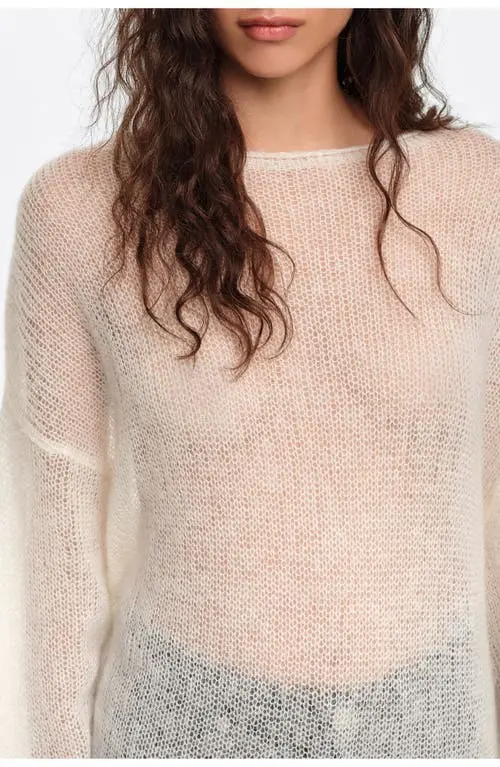 Bimba Y Lola Mohair Sweater With Fringe Hem