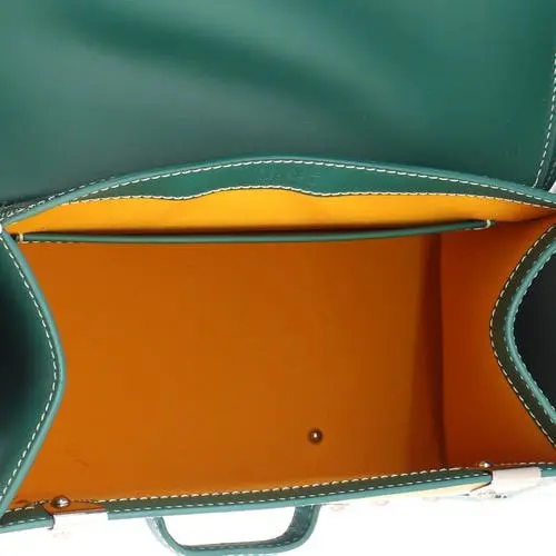 Goyard Saigon Top Handle Bag Coated Canvas With Leather Pm