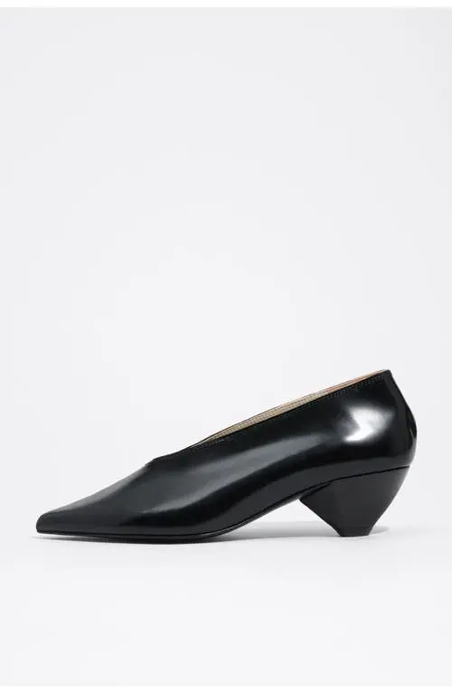 Bimba Y Lola Leather Mid-heel Court Shoe