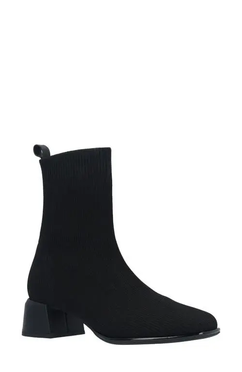 L'AMOUR DES PIEDS Nyvani Stretch Velvet Bootie - Black