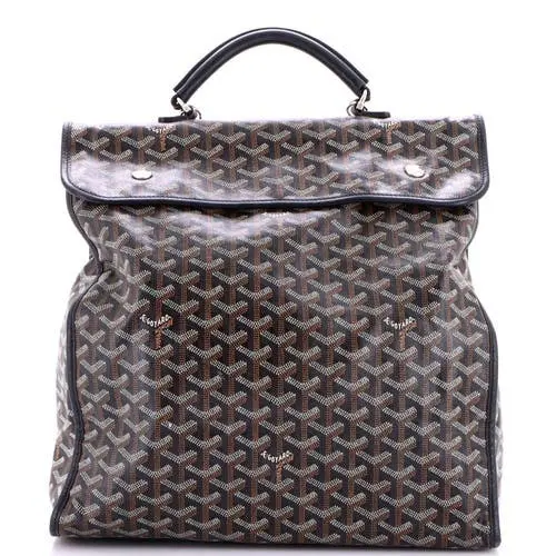 Goyard Saint Leger Briefcase Backpack Coated Canvas - Black