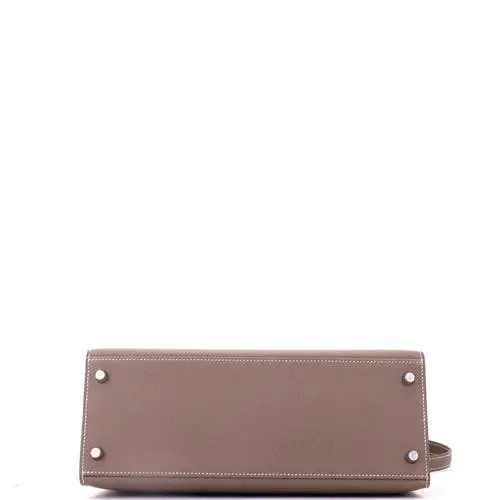Hermès Kelly Handbag Epsom With Palladium Hardware 28 - Grey