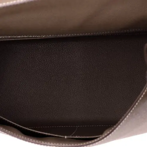 Hermès Kelly Handbag Epsom With Palladium Hardware 28 - Grey