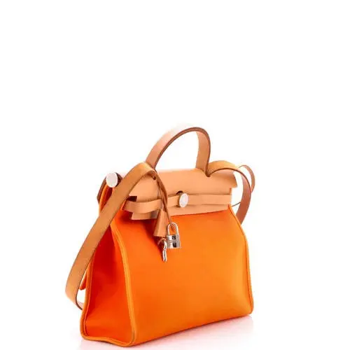 Hermès Herbag Zip Leather And Toile 31