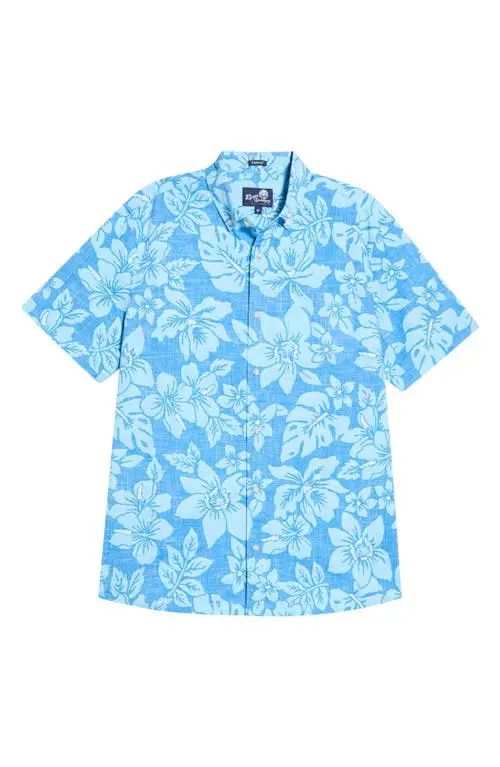 Reyn Spooner Costa Rica Floral Print Button-down Shirt - Light Blue