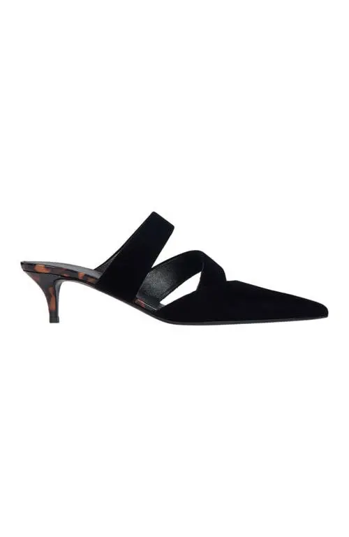 Balmain Velvet And Printed Patent Leather Mules